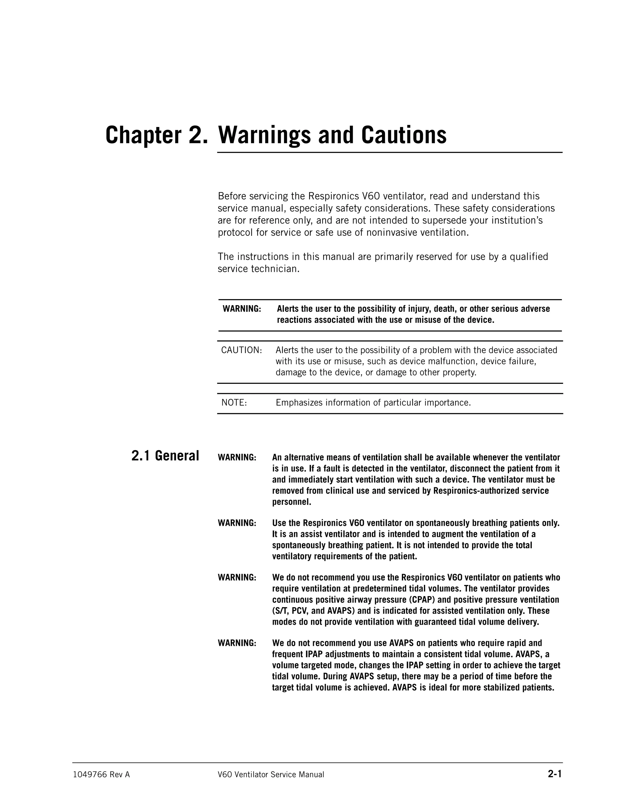 Philips Respironics V60 - Service manual.pdf