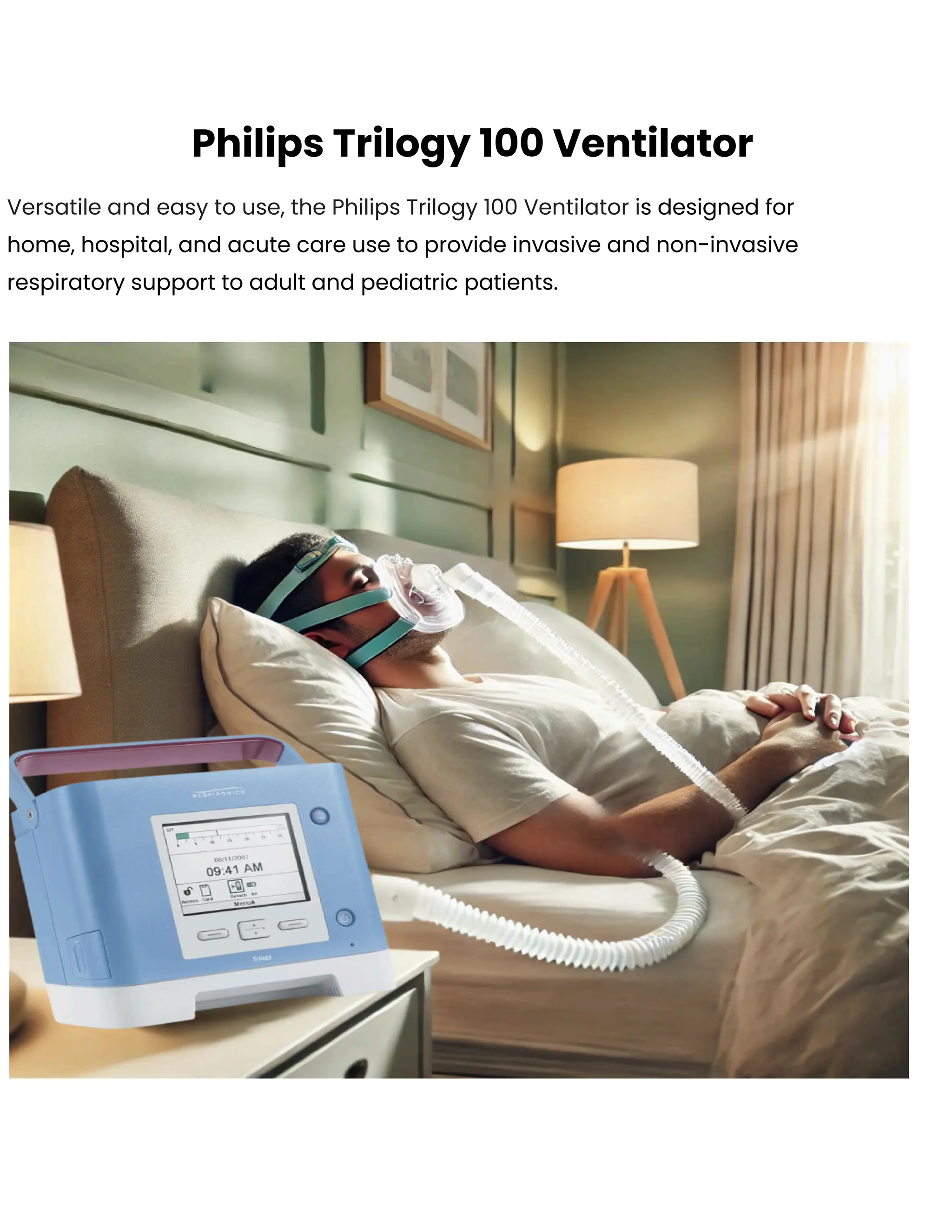 Philips Trilogy 100 Ventilator Healthy Jeena Sikho | PDF