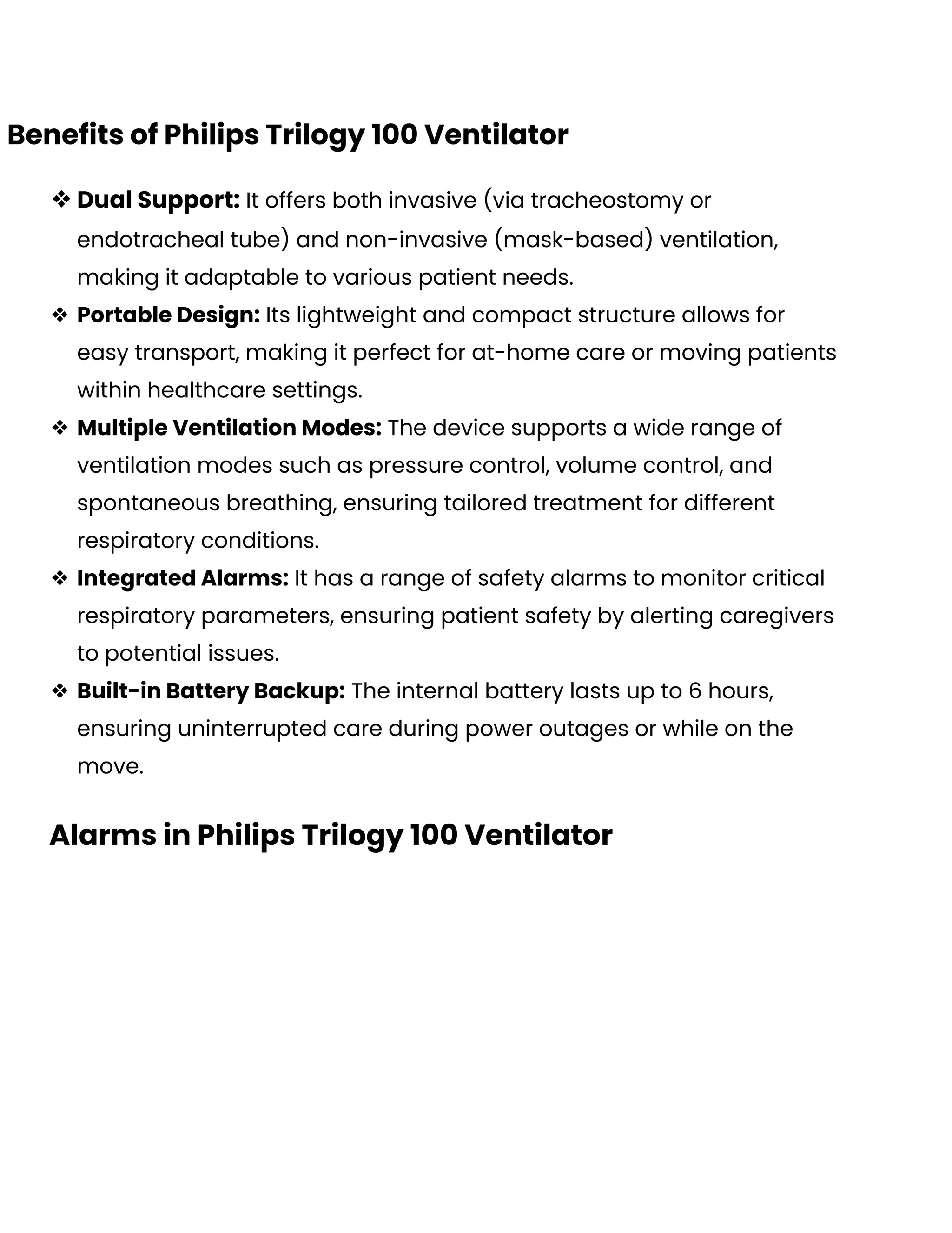Philips Trilogy 100 Ventilator Healthy Jeena Sikho | PDF