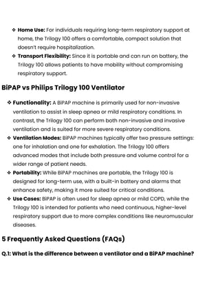 Philips Trilogy 100 Ventilator Healthy Jeena Sikho | PDF