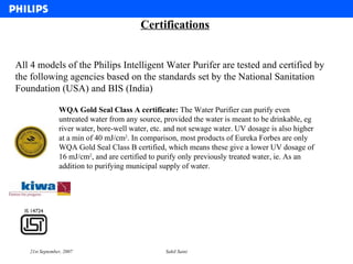 HSLPhilips Water Purifier | PPT
