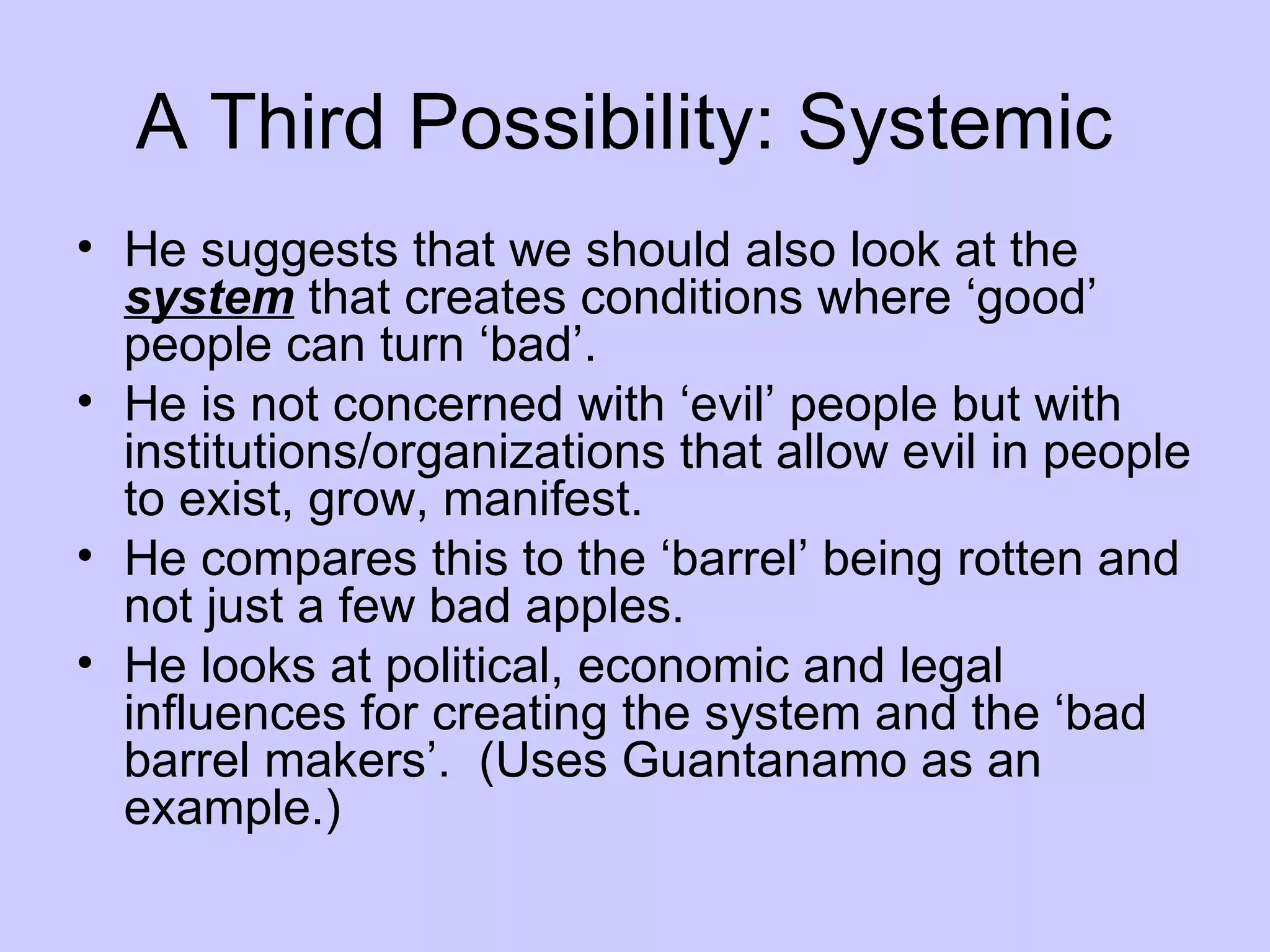 Philip Zimbardo: The Lucifer Effect | PPT