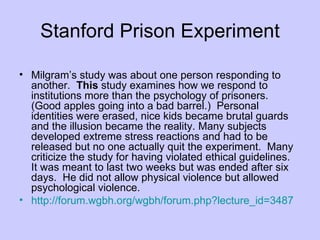 Philip Zimbardo: The Lucifer Effect | PPT