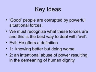 Philip Zimbardo: The Lucifer Effect | PPT