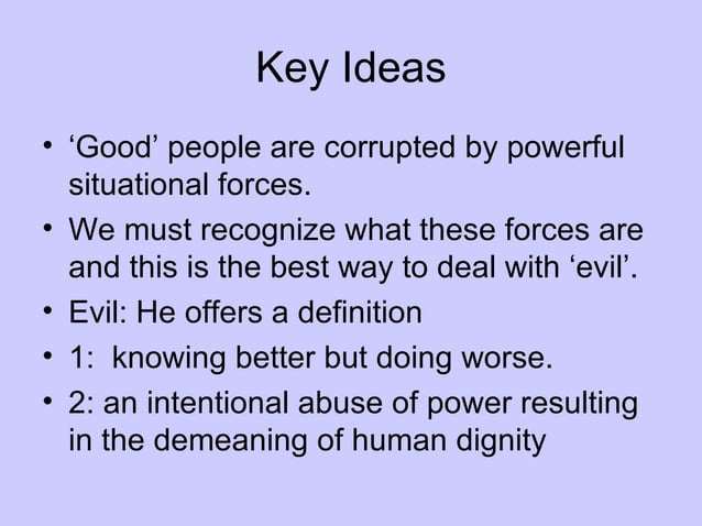 Philip Zimbardo: The Lucifer Effect | PPT