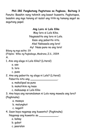 Philiri gst-passges filipino-english-ready-to-print-grade-iii-vi | DOCX