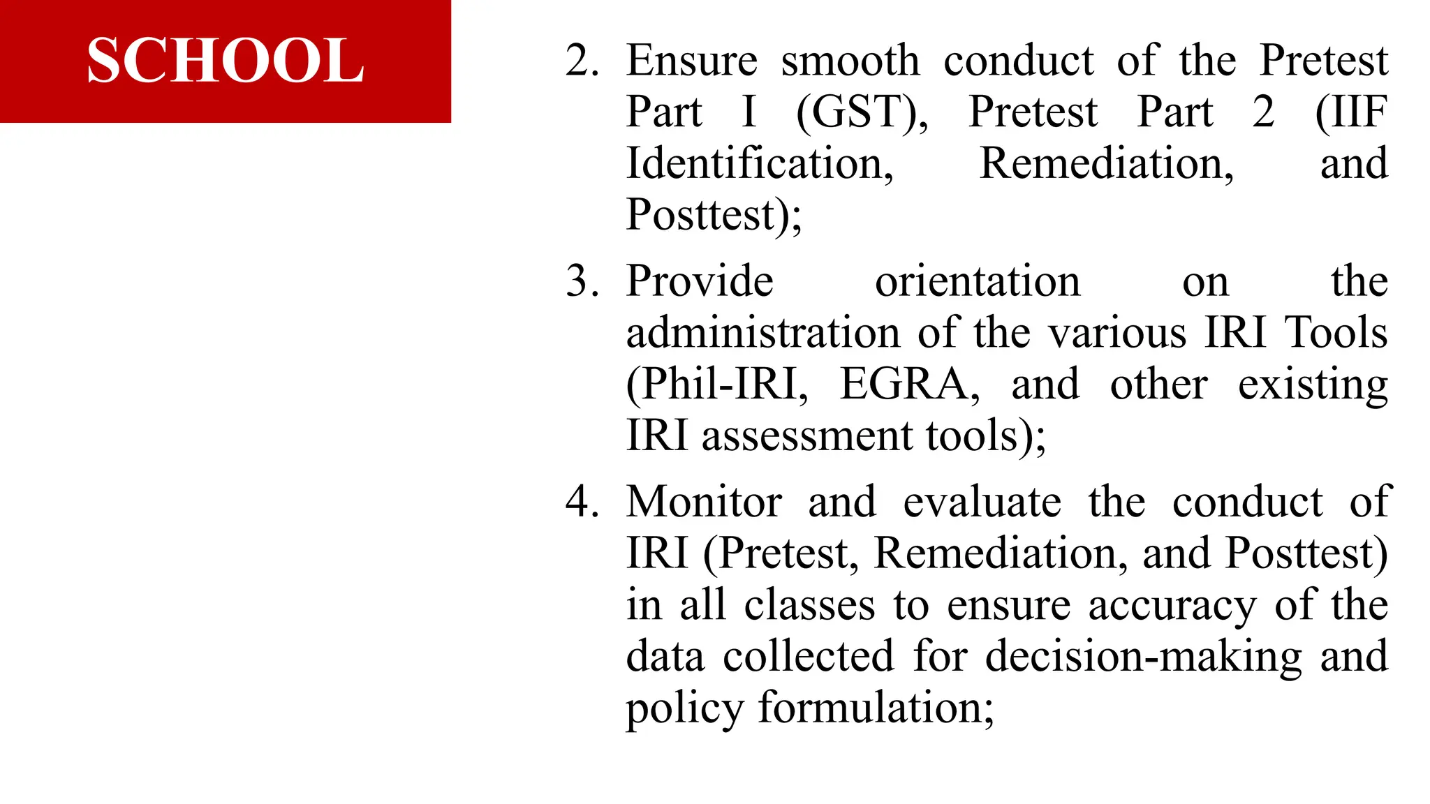 PHIL IRI ROLES AND RESPONSIBILITIES OF SHs CHs DO.pptx