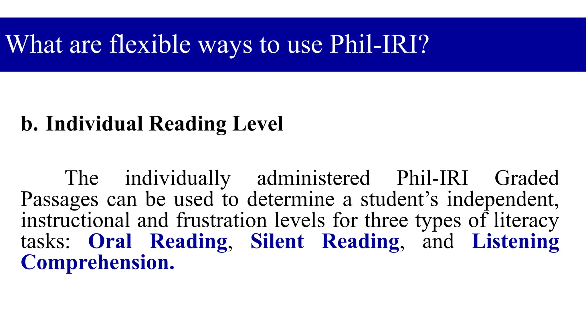 PHIL IRI ROLES AND RESPONSIBILITIES OF SHs CHs DO.pptx