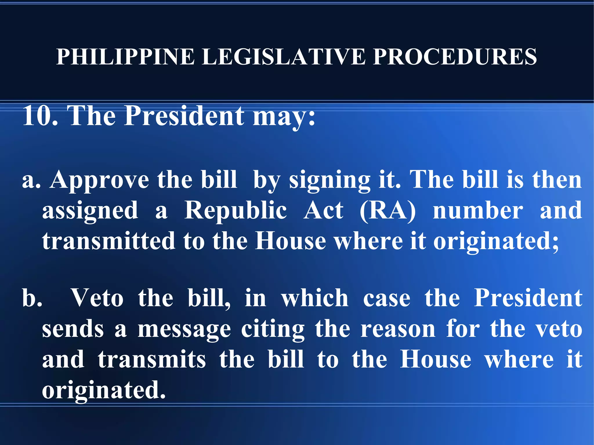 Phil legislative process | PPT