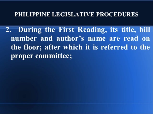 Phil legislative process Phil legislative process