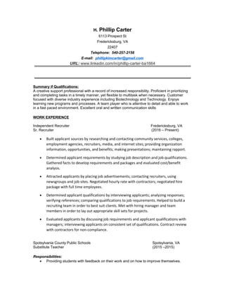 Phillip carter, resume | DOC