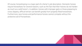 The Role of a Farrier | PPTX
