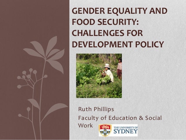Ruth Phillips - Gender equality and food securty