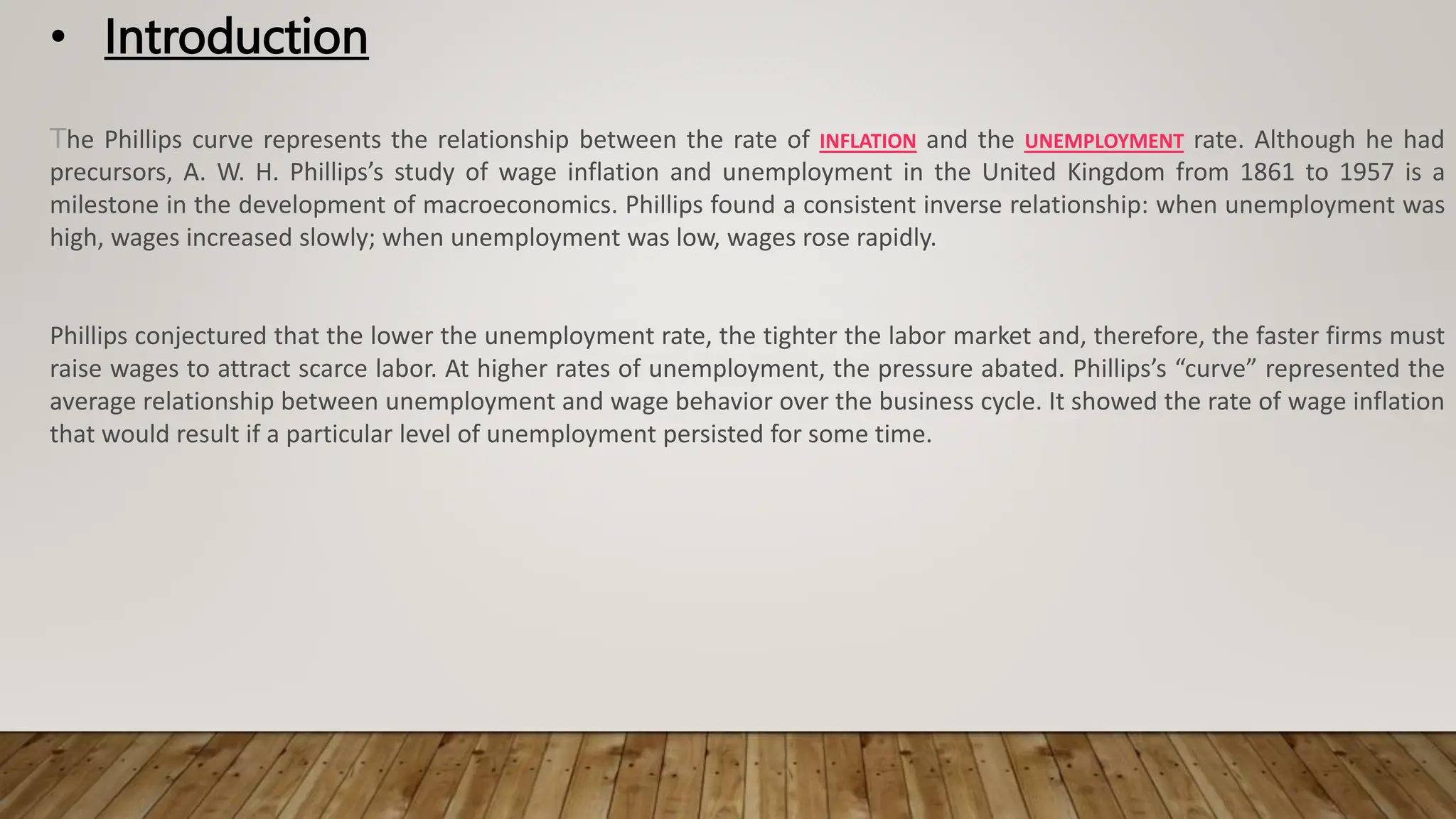 Long run and short run Philips curve by A W Philips. | PPTX
