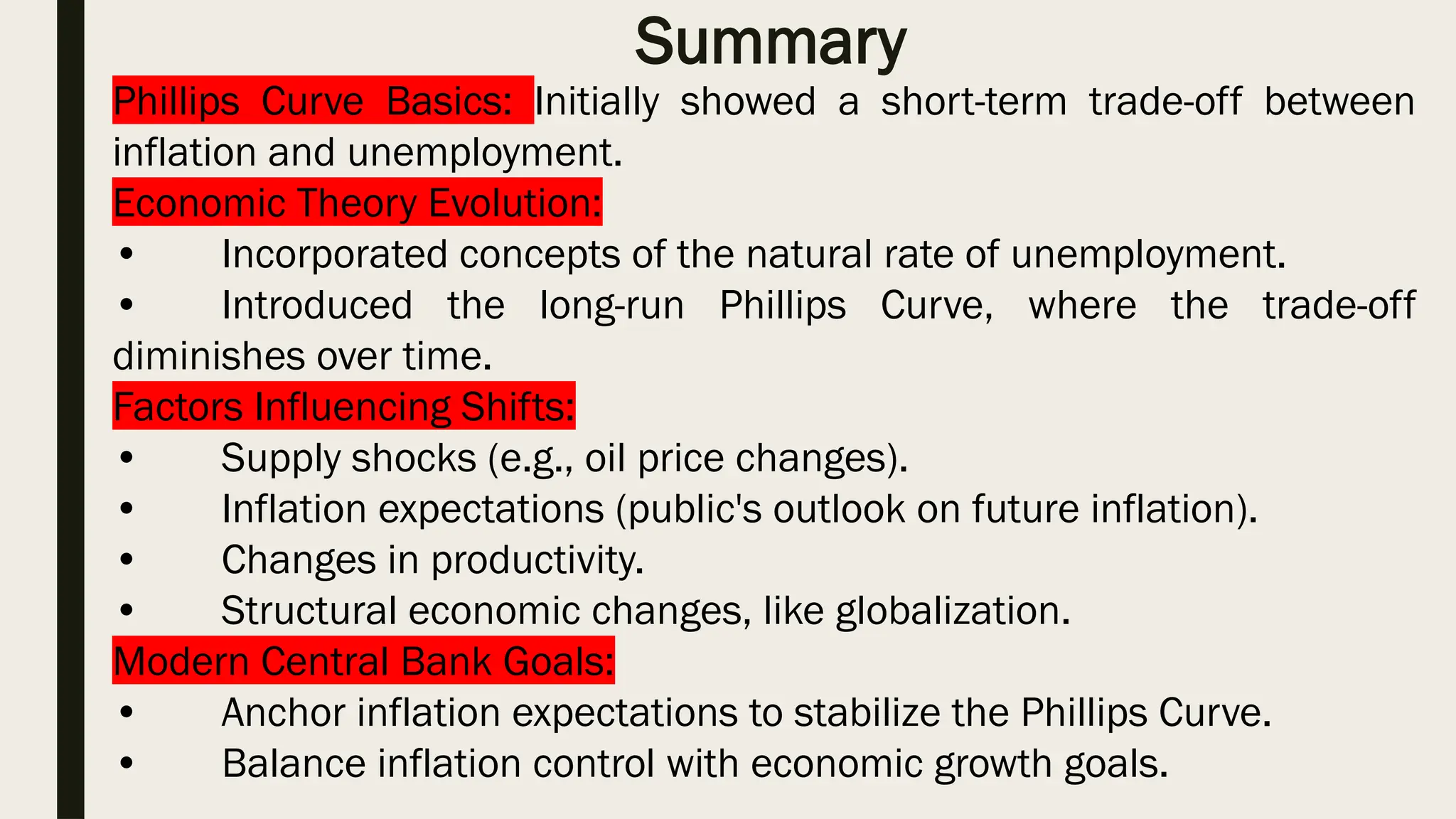 Phillips Curve and Its Concept; Short Run and Long run | PPTX