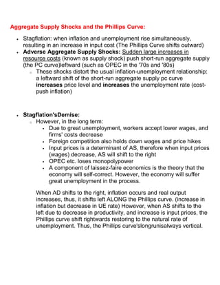 Phillips curve unemployment-inflation | DOCX