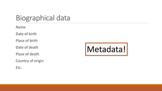 Creating metadata for data visualization | PPT