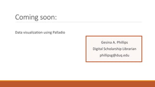 Creating metadata for data visualization | PPT