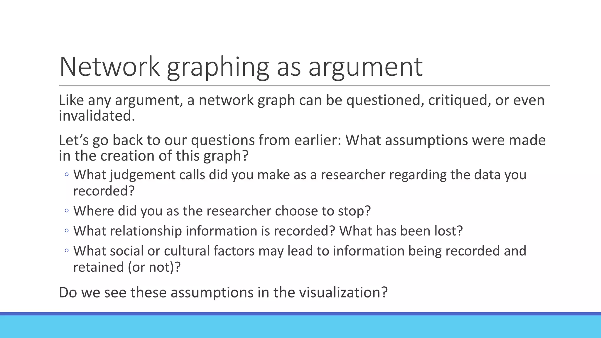 Data visualization through network graphing | PPT