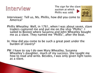 Phillis wheatley | PPTX