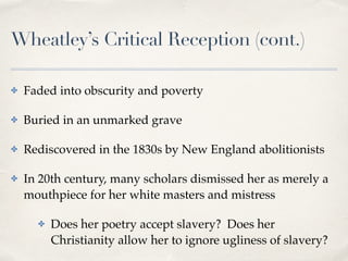 Phillis Wheatley | PDF