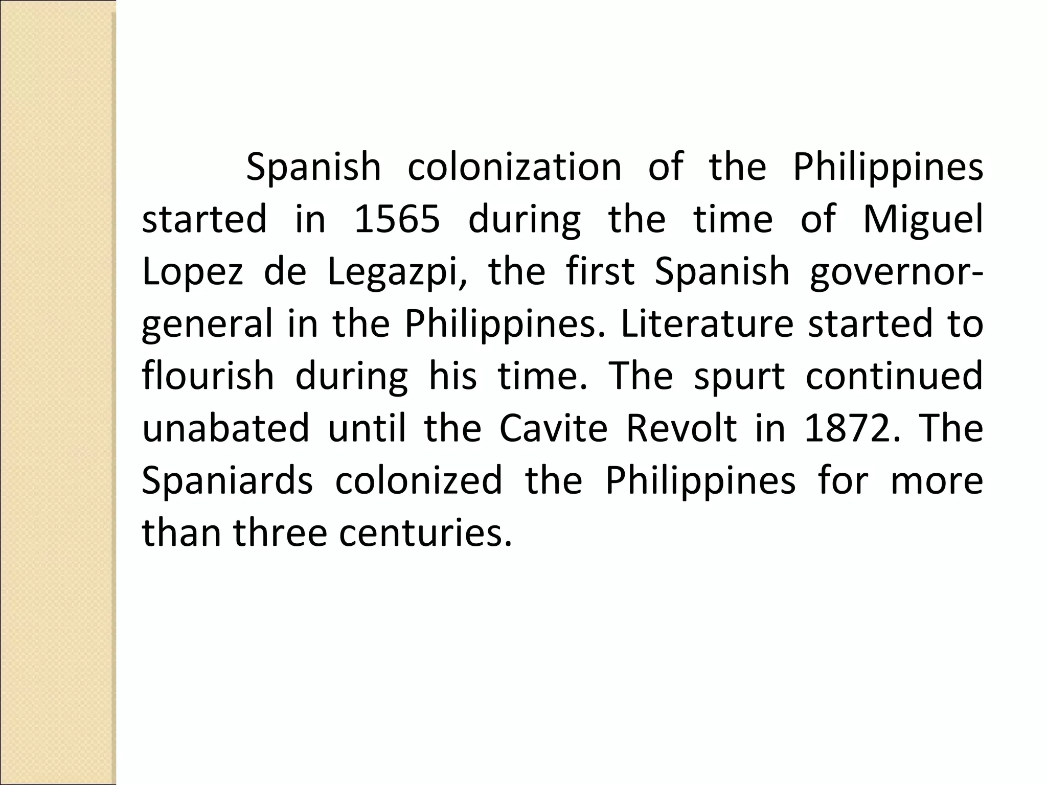 Philippine Literature 'spanish period' | PPT