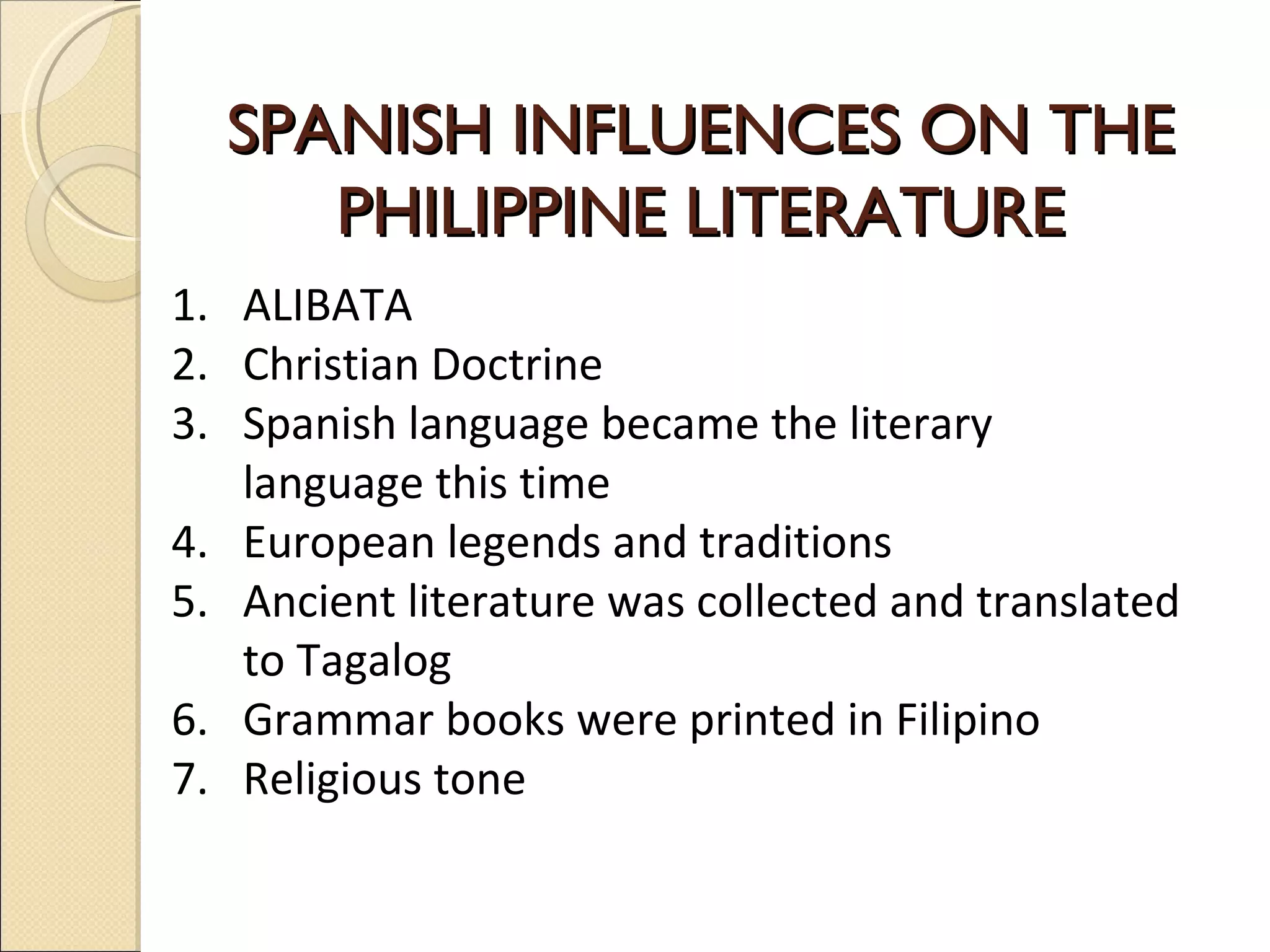 Philippine Literature 'spanish period' | PPT