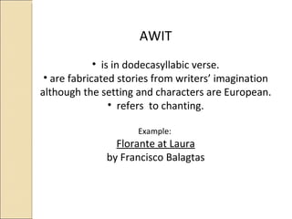 Philippine Literature 'spanish period' | PPT