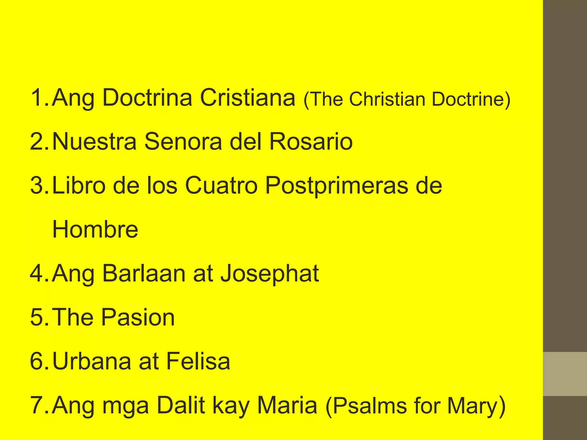 Philippine literature during the spanish period | PPT
