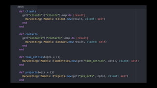 Harvesting gem: A Ruby Client for the Harvest API v2 | PPT