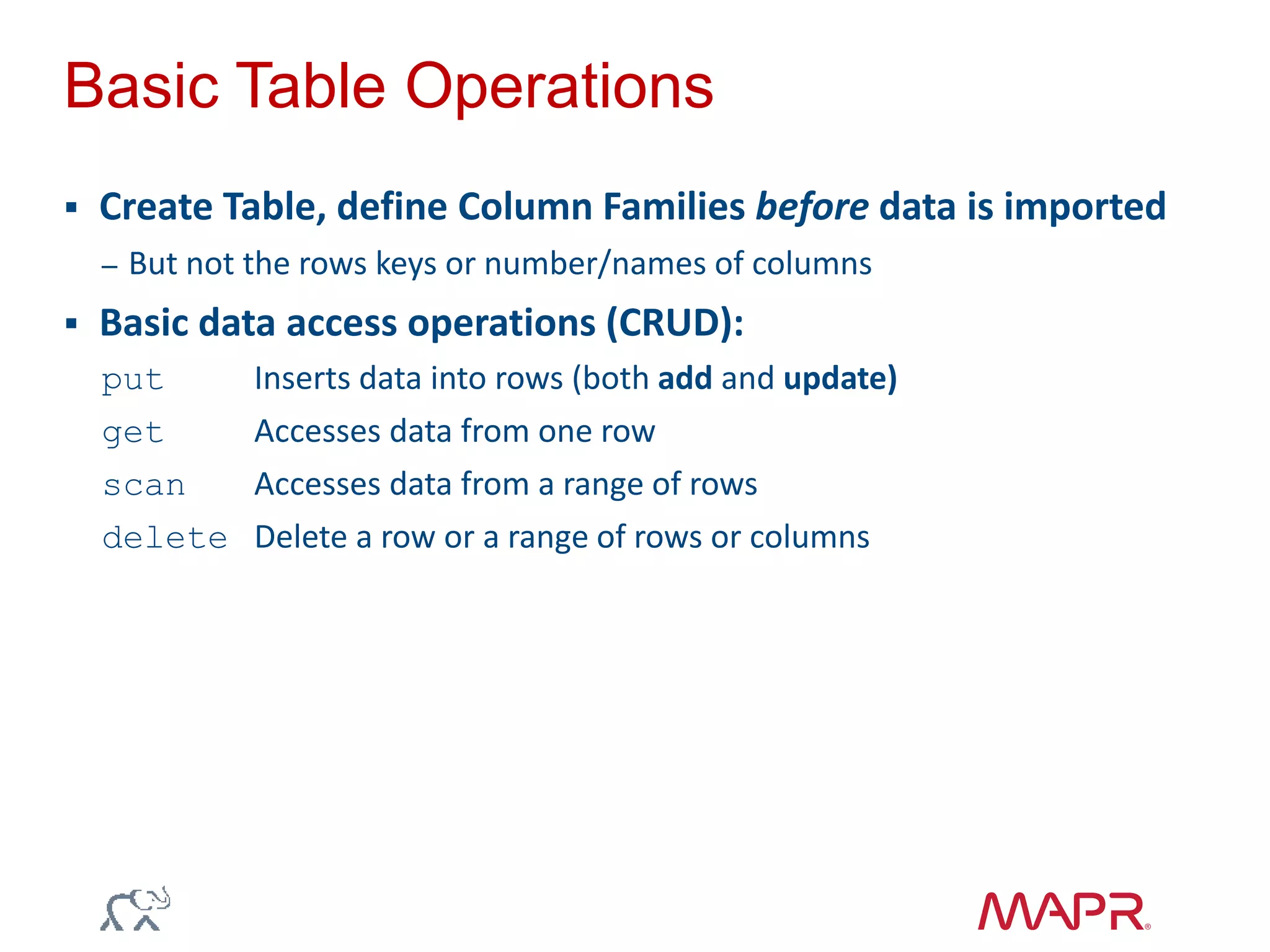 Introduction to Apache HBase, MapR Tables and Security | PPTX | Databases | Computer Software ...