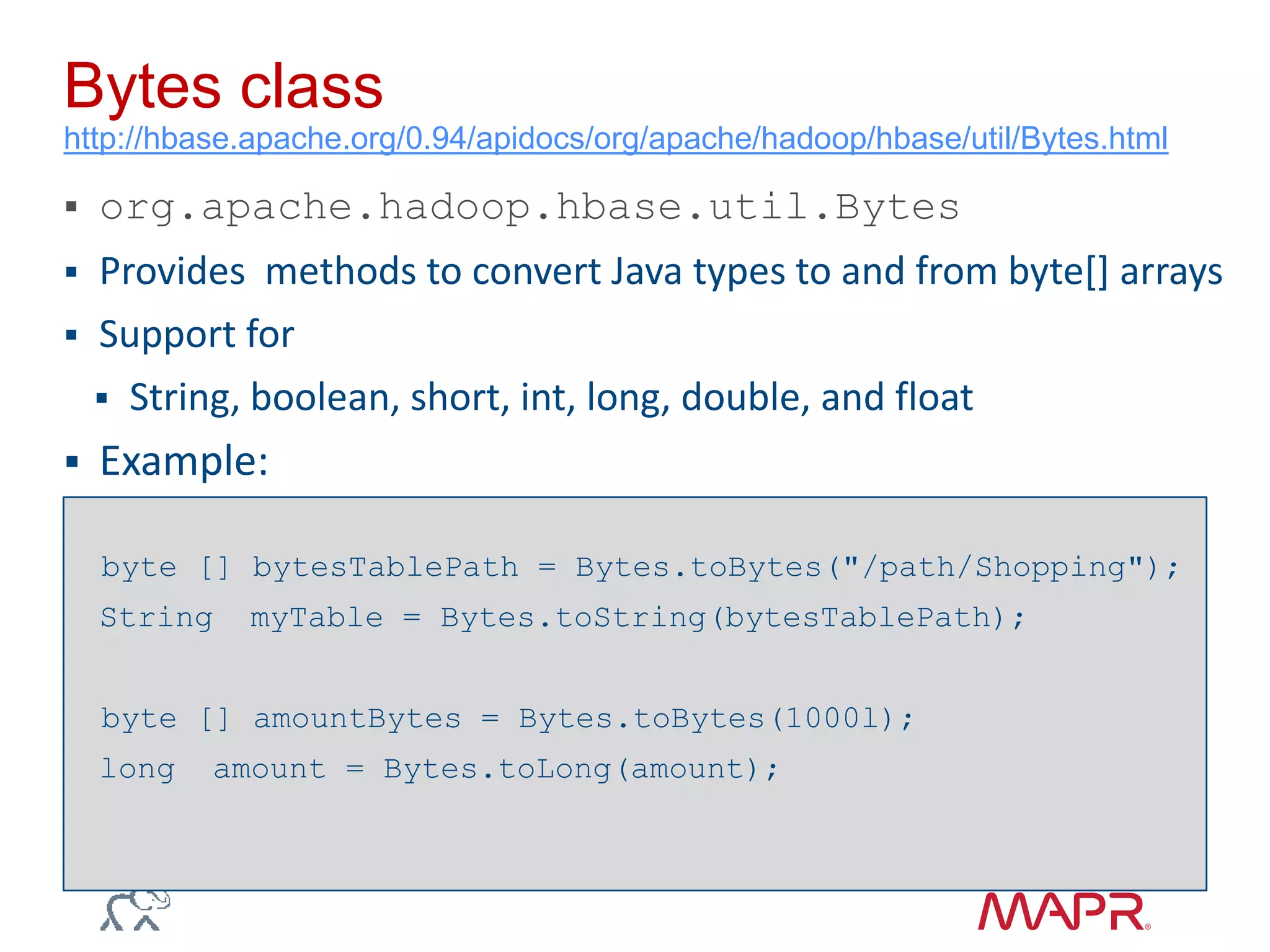 Introduction to Apache HBase, MapR Tables and Security | PPTX | Databases | Computer Software ...