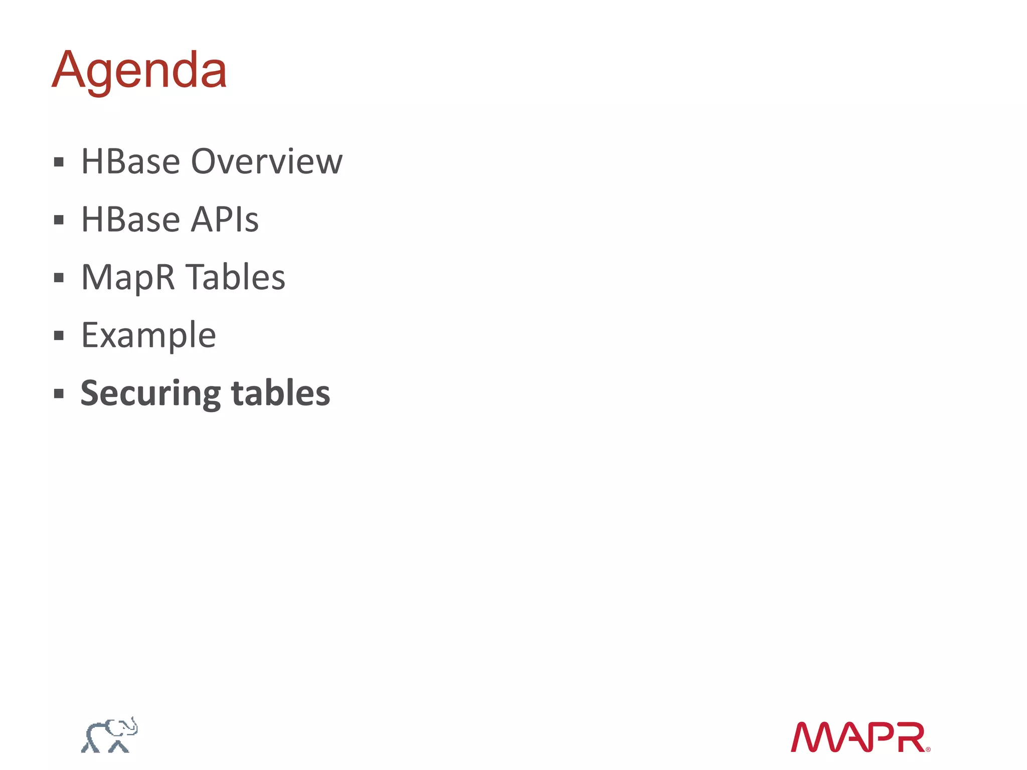 Introduction to Apache HBase, MapR Tables and Security | PPT