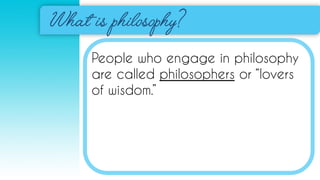 PHILOSOPHY - INTRODUCTION | PDF