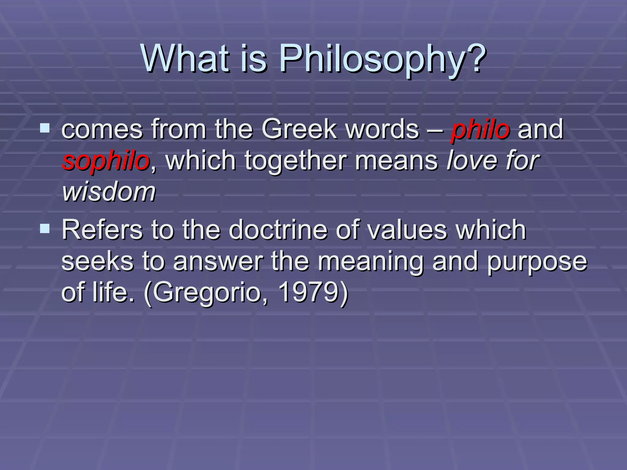 Philo. Of Cat | PPT