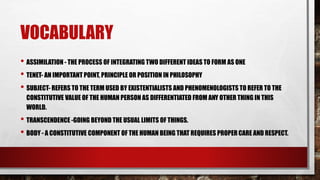 The Embodied Spirit and The Subject | PPT