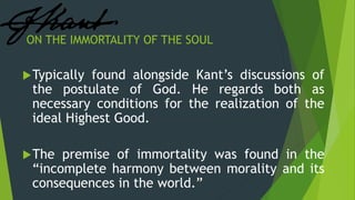 Immanuel Kant on Immortality, Justice and Right | PPT