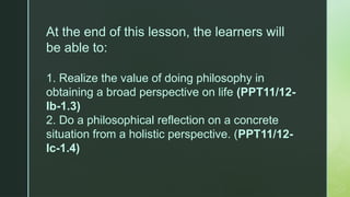 Philosophy 101 Module 1 for Senior High School 1st Quarter | PPTX