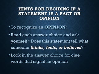 Distinguishing truth and opinion in philosophy | PPT