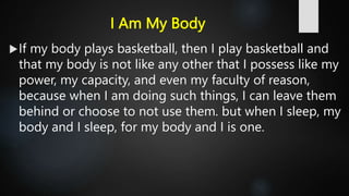Unit III Human Being: A Limited Being Reflection on my body. An ...