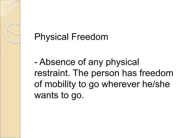 Freedom Slide for Philosophy, and different types of Freedom | PPT