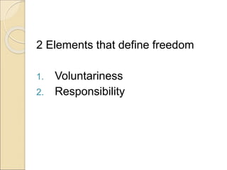 Freedom Slide for Philosophy, and different types of Freedom | PPT