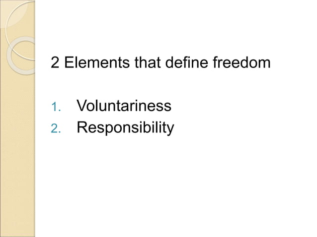 Freedom Slide for Philosophy, and different types of Freedom | PPT