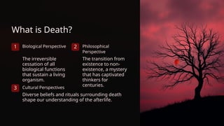 Philosophy Lesson 40 : Death and Meaning | PPTX