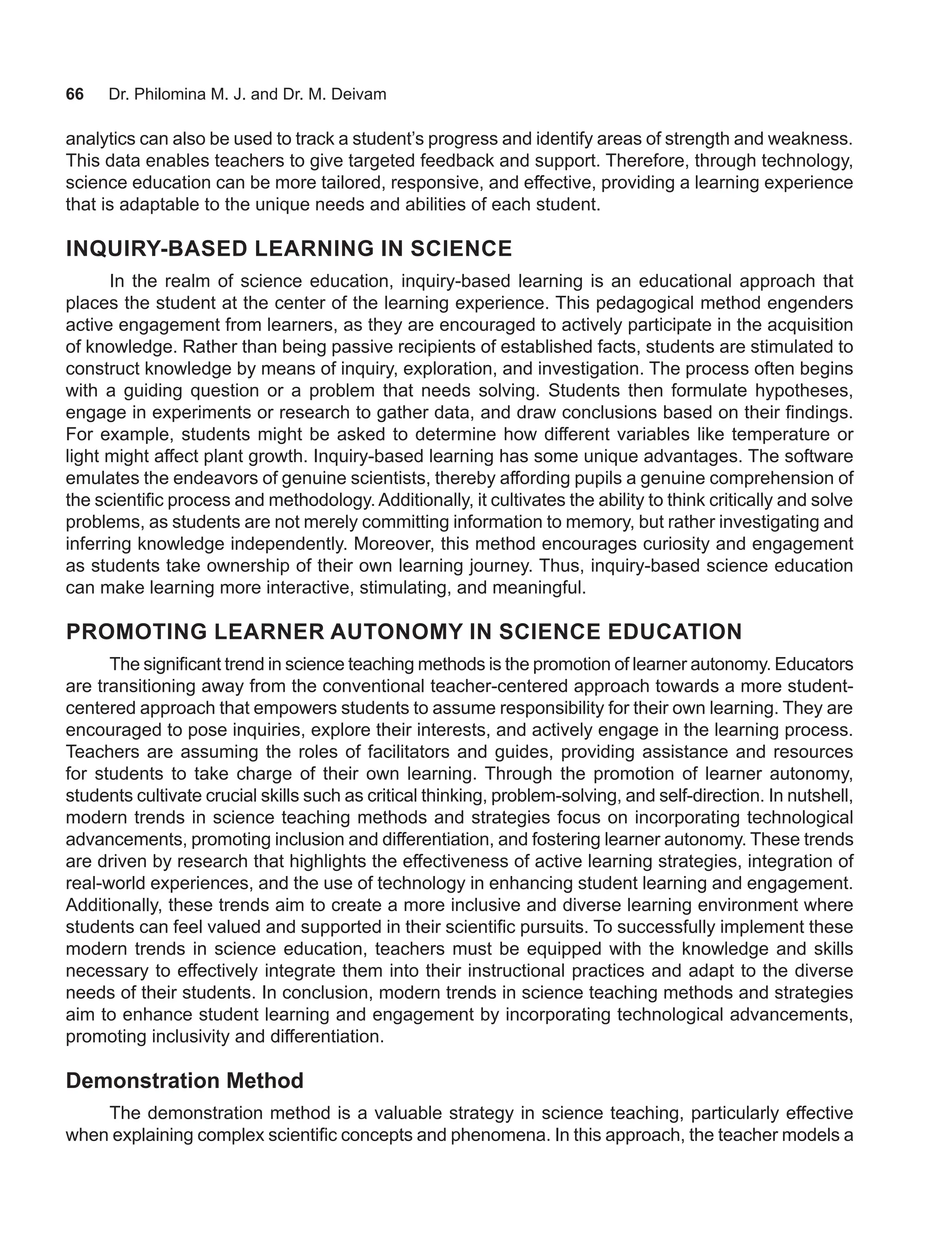 Modern Science Teaching Methods and Strategies | PDF