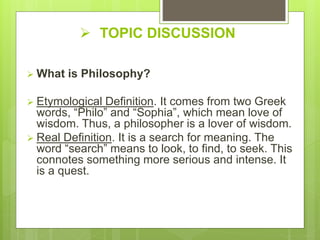 Philosophy of Man - Dr Diosdado Estamada | PPTX