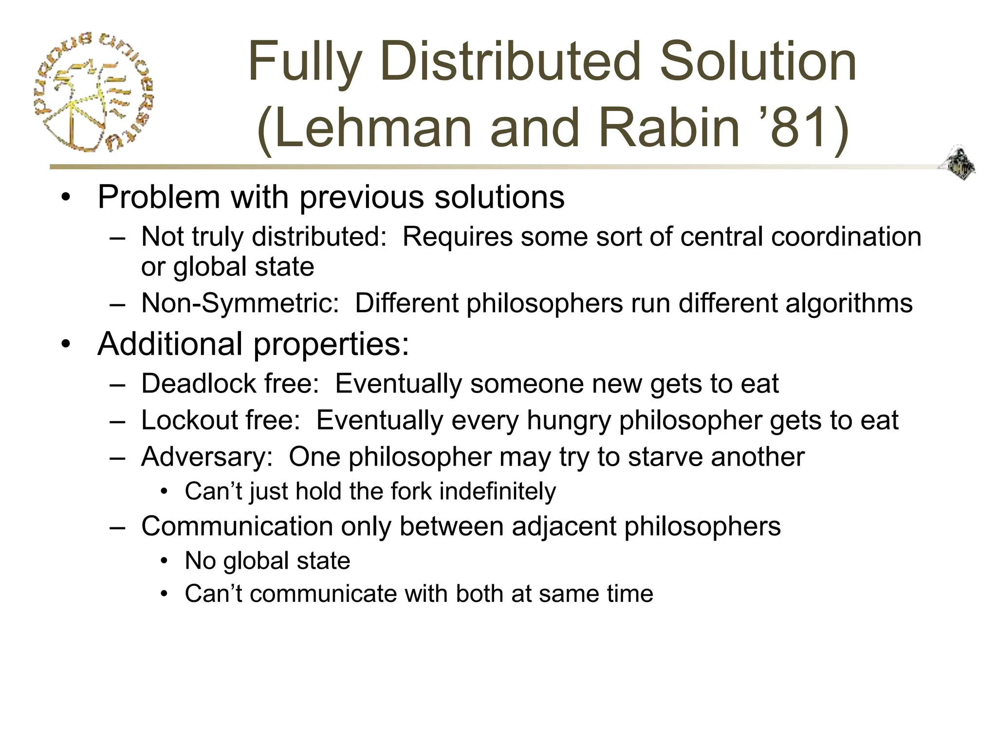 Dinning philosopher problem cs 603 format.ppt