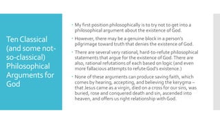 Philosophical Arguments for God ppt | PPTX