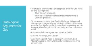Philosophical Arguments for God ppt | PPTX