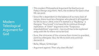 Philosophical Arguments for God ppt | PPTX